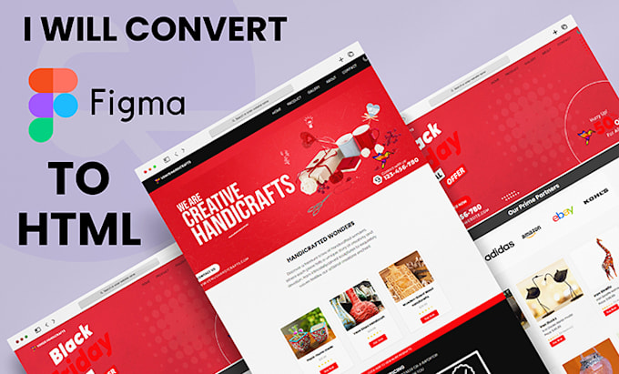 Do professional figma to html conversion responsive web design by ...