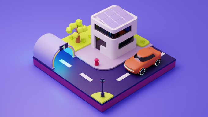 Create 3d low poly models for game, web design, render by Ala_karahioz ...