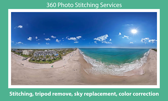 Stitch and edit 360 panorama image by Pixlsmate | Fiverr