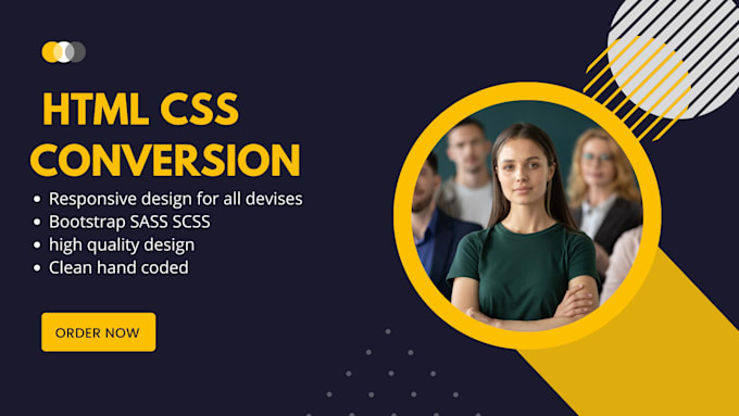 Do responsive design in html css and javascript by Rahmasaltni | Fiverr