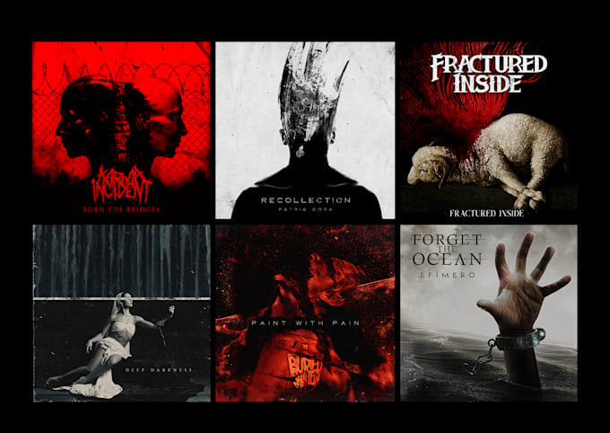 Design a dark abstract horror modern album cover artwork by Nicolasol1 ...