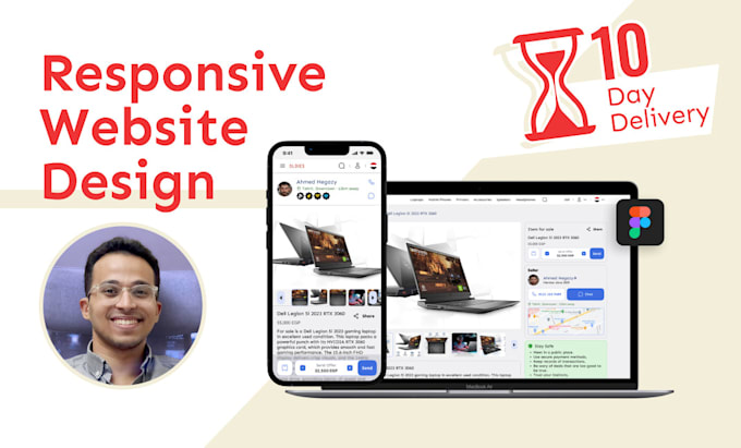 Create a responsive ui ux website design in figma by K_malek | Fiverr