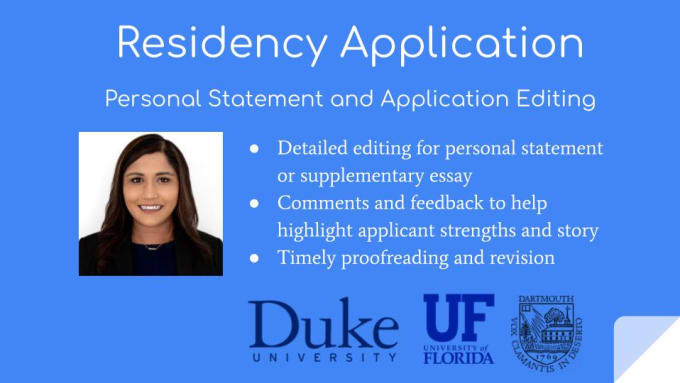 Review residency personal statement and eras application by Sayoni_saha ...