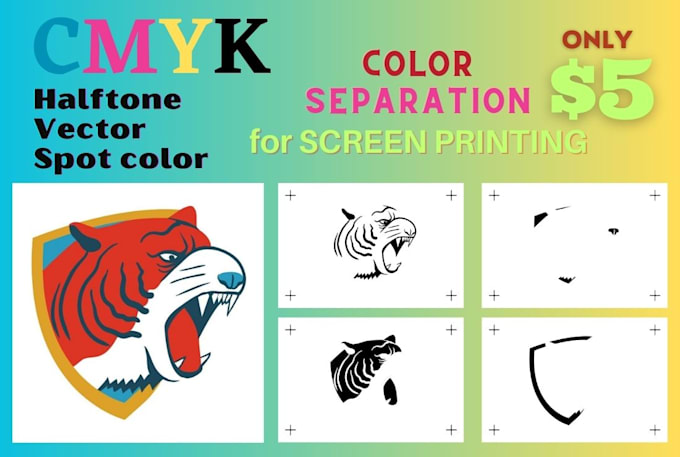 Do vector for screen printing with cmyk color separation by Siva9302 ...