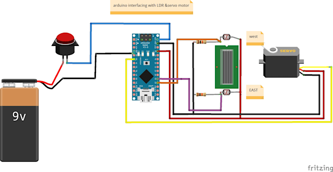 Do solar tracking ldr interfacing arduino by Junaidahmad110 | Fiverr