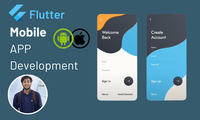 Make flutter mobile app for android and ios app development by Pprawesh | Fiverr