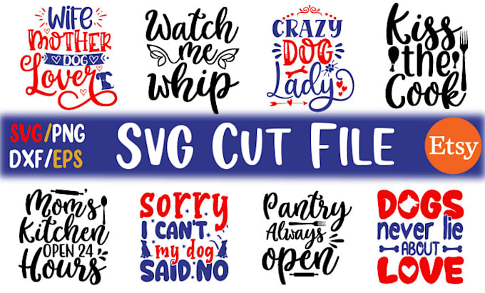 Do creative svg design cut files, pdf, dxf, png, bundle design by ...