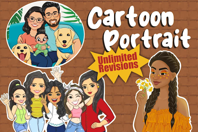 Make a customized cartoon portrait as per your request by Artbysahana ...
