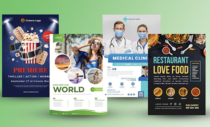 Design a custom flyer, poster, leaflet, brochure by Hadiabutt451 | Fiverr