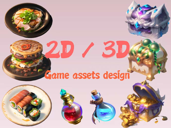Create 3d 2d game assets,icons, object,items,props by Jimmy_lyu | Fiverr