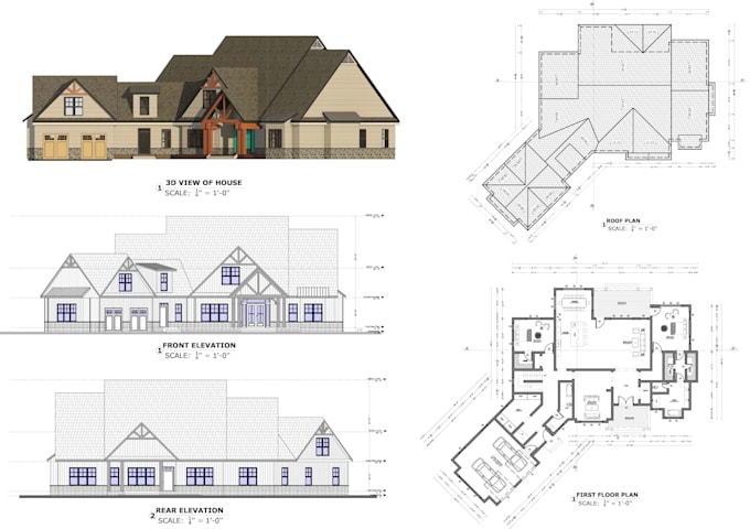 Draw architectural 2d floor permit plans, elevations, drafting in ...