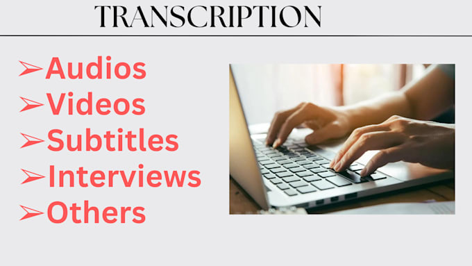 Do english transcriptions for audios, videos, webinars, zoom and conferences by Baleti | Fiverr