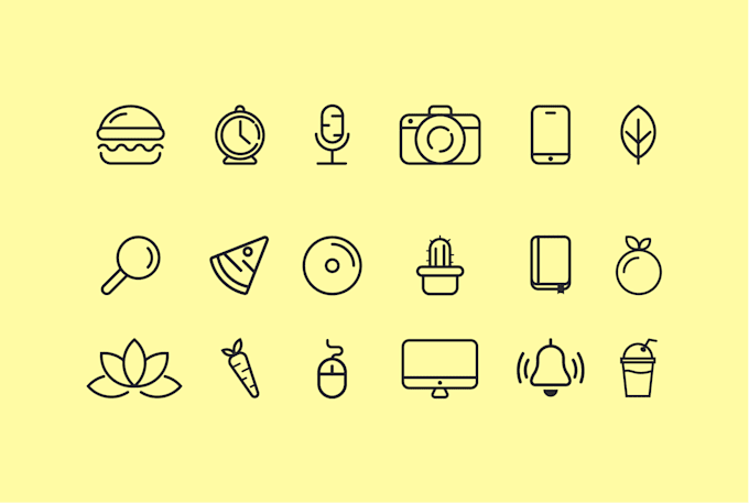 Do unique, simple and trendy icon design by Elkaissi1 | Fiverr