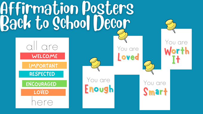 Provide student affirmation posters by Desireeloscalzo | Fiverr