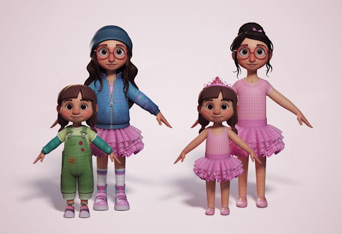 Create 3d character modelling, 3d character design for you by Jensen_studio | Fiverr