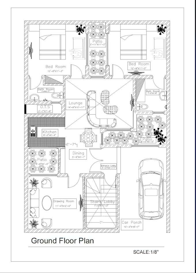 Draft your architectural plans at a minimal cost by Ahmedzeeeshan | Fiverr