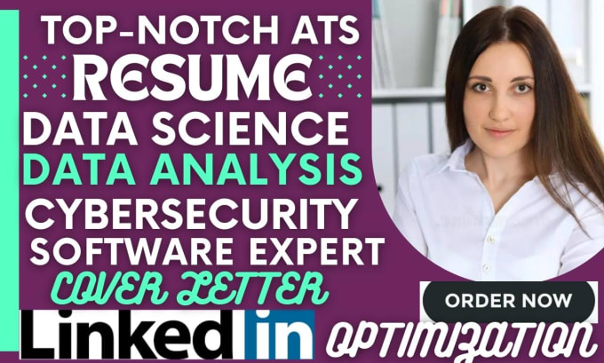 Create data science resume, cybersecurity, data analyst, and data entry resume by ...