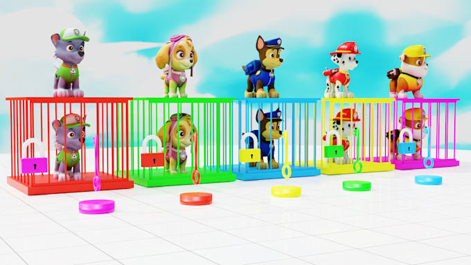 Create awesome 3d paw patrol animation for kids by Maryadiads | Fiverr
