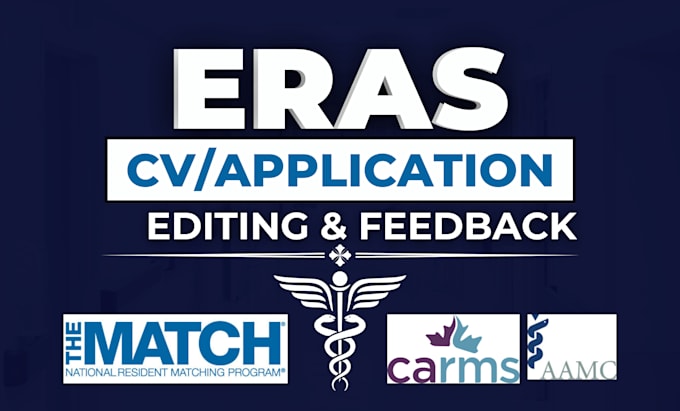 Deep edit and upgrade your eras cv, eras application, residency resume ...