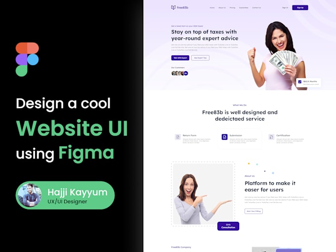 Design cool website ui using figma by Perdect | Fiverr