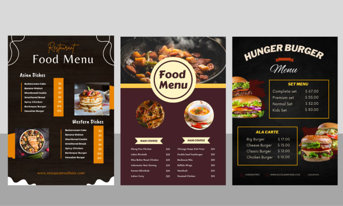 Design food menu card design, food flyer design in 24 hours by My ...