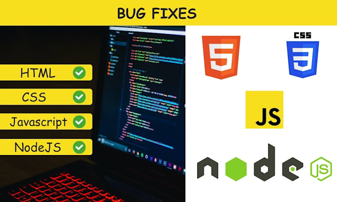 Fix html, css, javascript, nodejs errors by Jkdevelopers | Fiverr