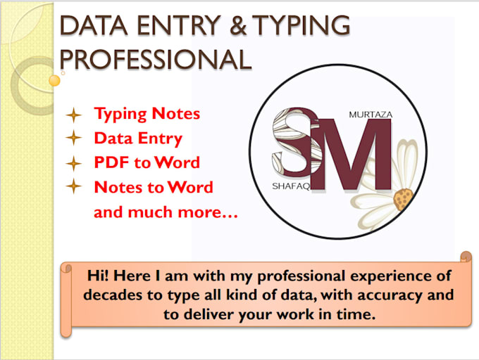 Type anything with accuracy for you by Shafaq555 | Fiverr