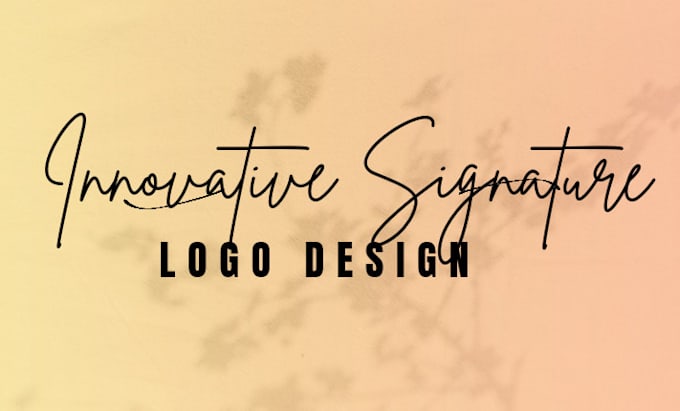 Innovative signature logo design by Bushragulzar963 | Fiverr