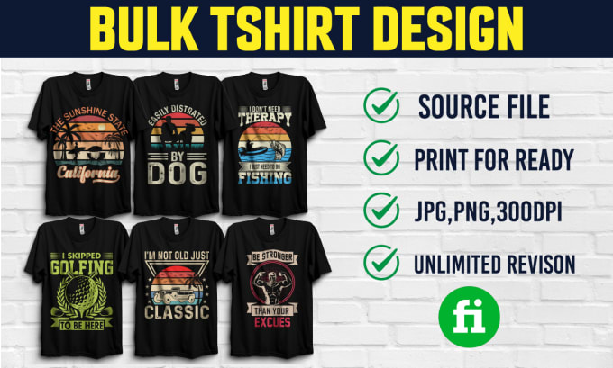 Bulk graphic custom typography vintage t shirt design by Sumisharmin22 ...
