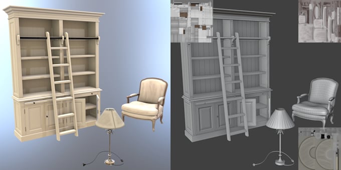 3d model pbr shaded game environment props decor and clutter by Willin3d | Fiverr