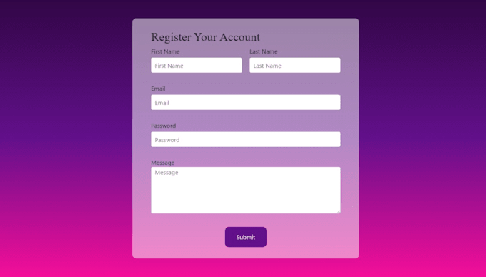 Create responsive business form design for web design by ...