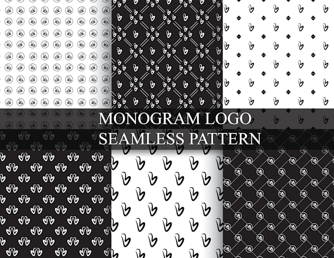Design monogram seamless pattern for your brand by Alexpro01 | Fiverr