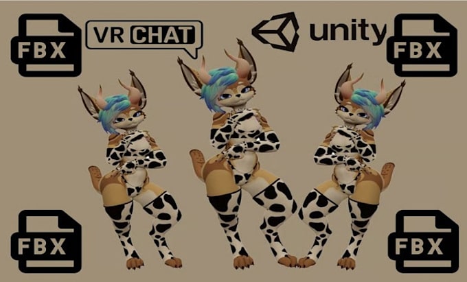 Create Custom 3d Vrchat Avatar Nsfw Furry Anime Model For Vtuber Vrc
