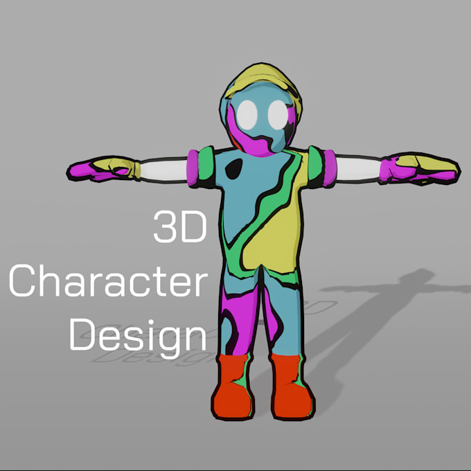 3d model a simple character in blender by Kaiyansdesigns | Fiverr