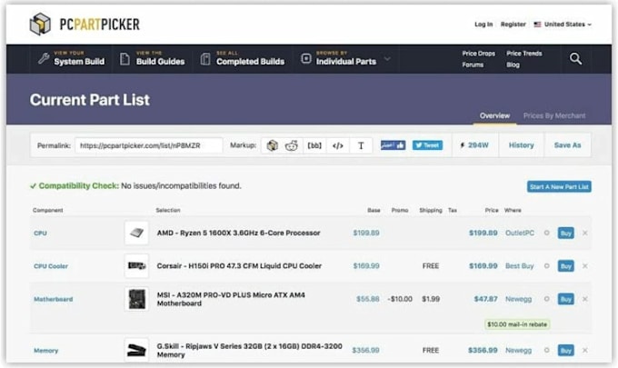 Create a custom pc parts list and help you build your computer by Adam ...