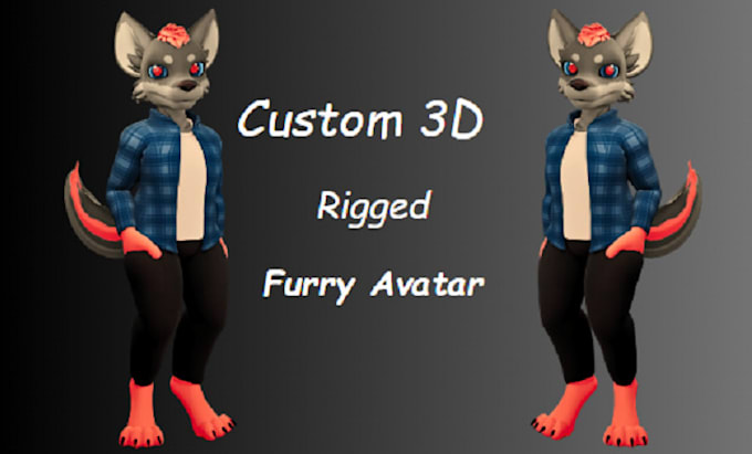 Create and rig custom vrchat avatar, vr character, furry model by ...