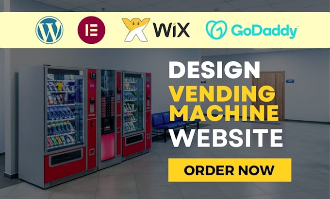 Vending machine website, vending website on wix, godaddy, wordpress ...