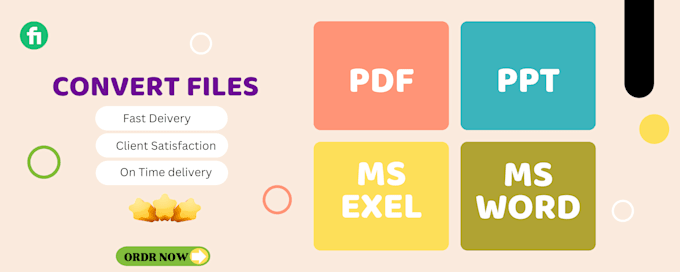 Do conversion of files into pdf, excel, ppt or ms word files by Aashi_h ...