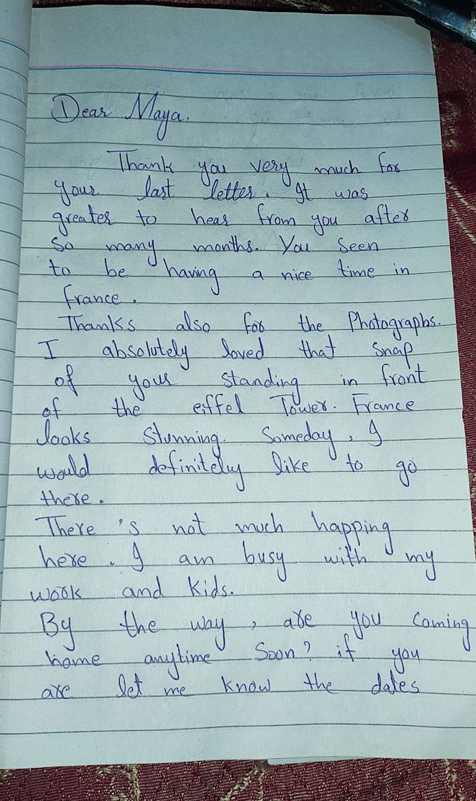 Handwrite anything in a good cursive writing by Nomanamin | Fiverr