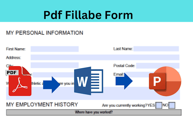Create a fillable pdf form or convert to pdf file by Ahsan_habib43 | Fiverr