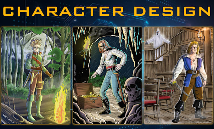 Draw character designs and comic illustrations by Erencomics | Fiverr