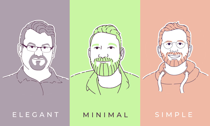 Draw a simple flat portrait drawing by Drawing_dude_ | Fiverr