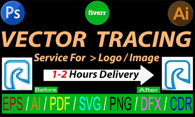 Convert vector tracing logo, vectorize image to vector by Sabana333 | Fiverr