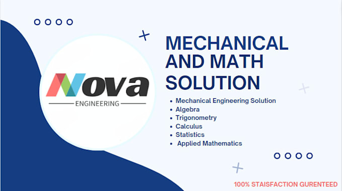 Assist you in math and mechanical task by Novaengineering | Fiverr
