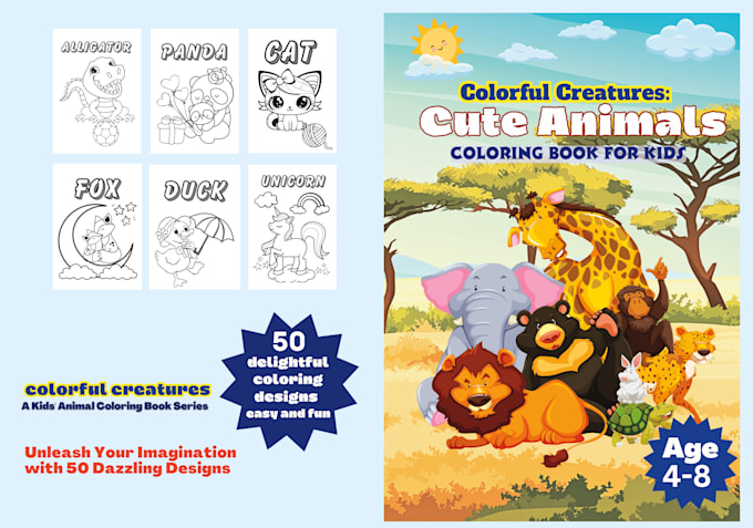 Do children activity book, kids and adult coloring book cover design ...