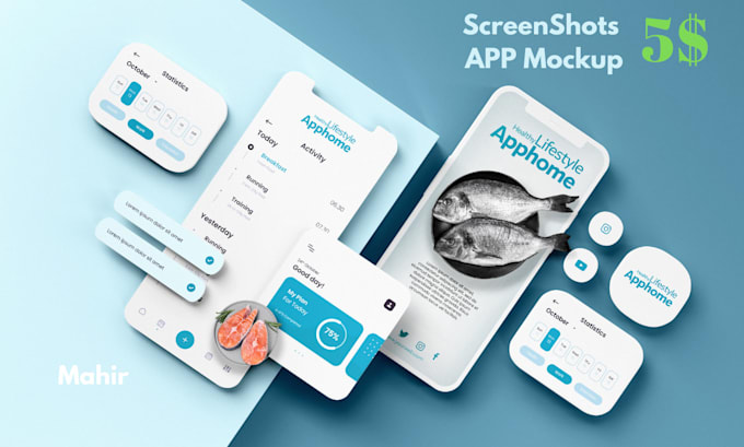 Design a custom app store screen, app mockup by Anasmahir1 | Fiverr