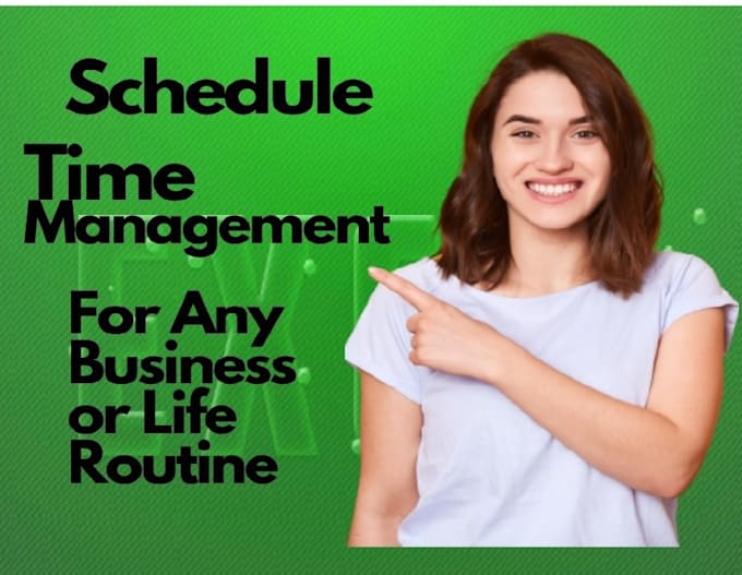 Create schedule for any business or personal life by Exceler_sabir | Fiverr