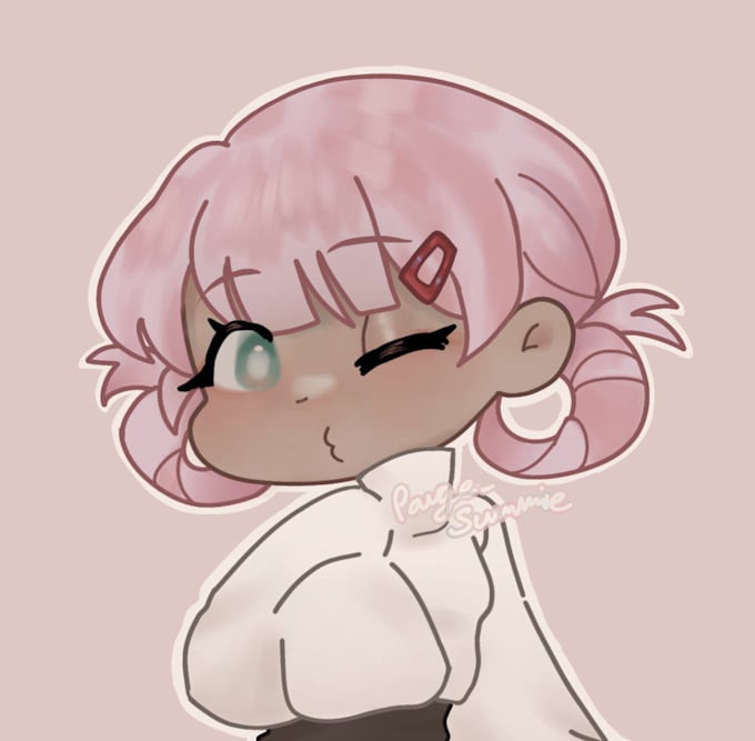 Draw you a cute semi chibi anime art style by Paige_summie | Fiverr