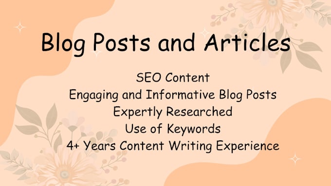 Write engaging blog posts and articles for your website by Gemma_clarke ...