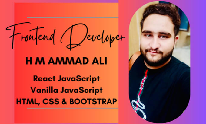 Be Your Frontend Web Developer In Bootstrap 5 And Reactjs By Hmammadali09 Fiverr